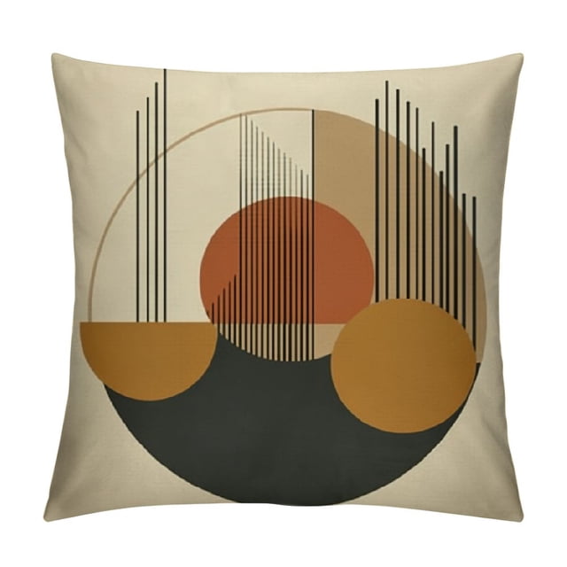 FUMJ Bohemian Simple Decorative Pillow Covers Boho Circle Pattern Throw ...