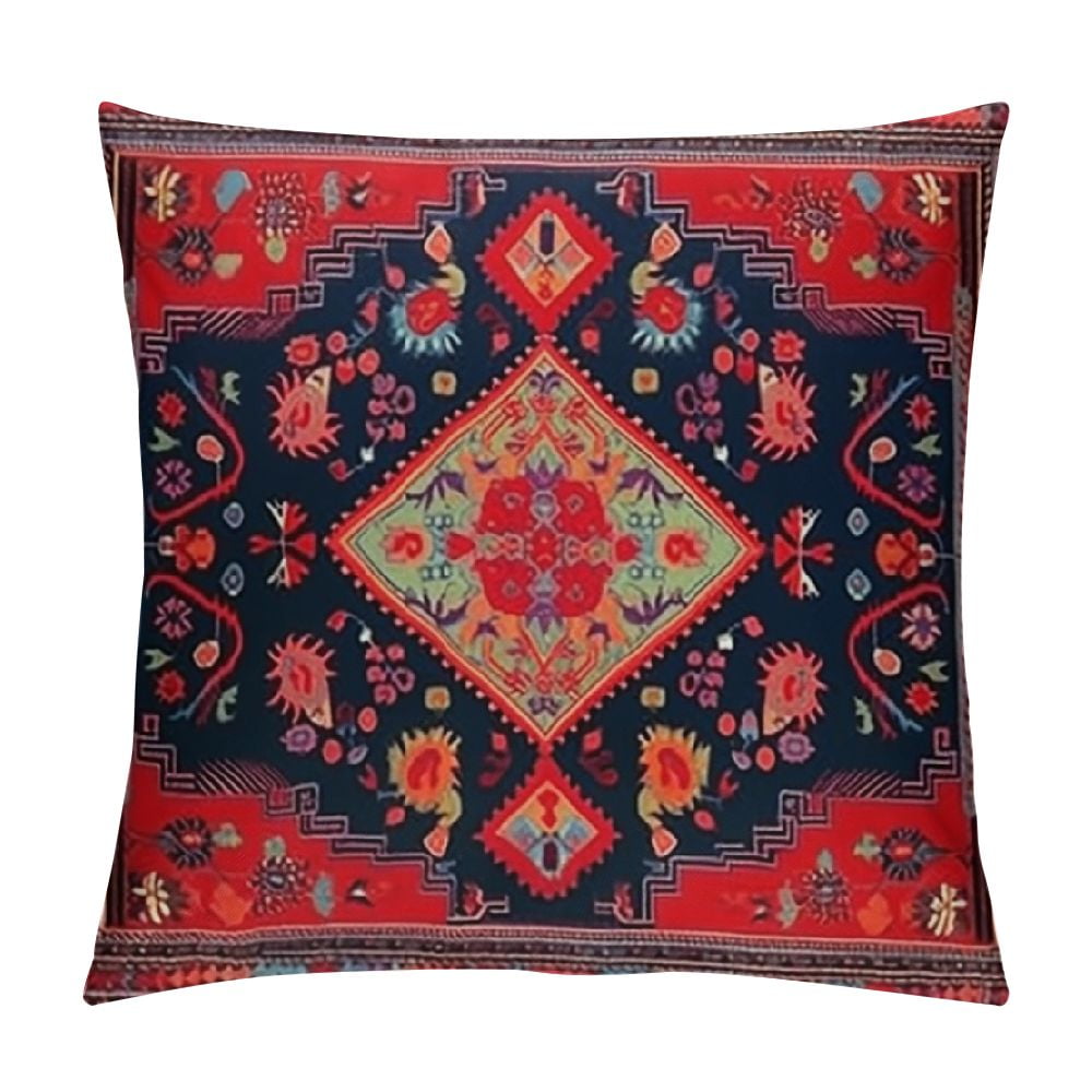Onetech Bohemian Style Throw Pillow Covers 18x18 Inch Exotic Boho