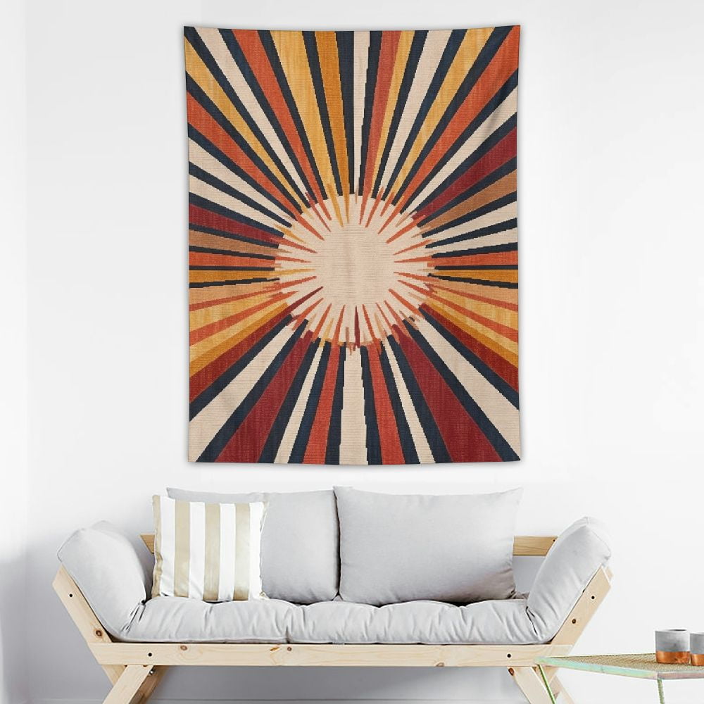ONETECH Bohemian Sun Vertical Tapestry, Vintage Abstract Rainbow ...