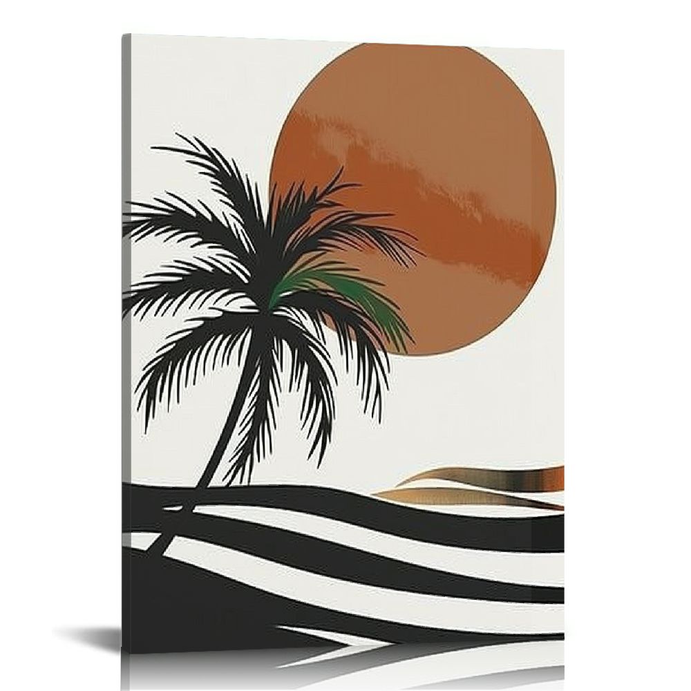 ONETECH Boho Picture Wall Art Geometric Canvas Bohemia Boho Paintings ...