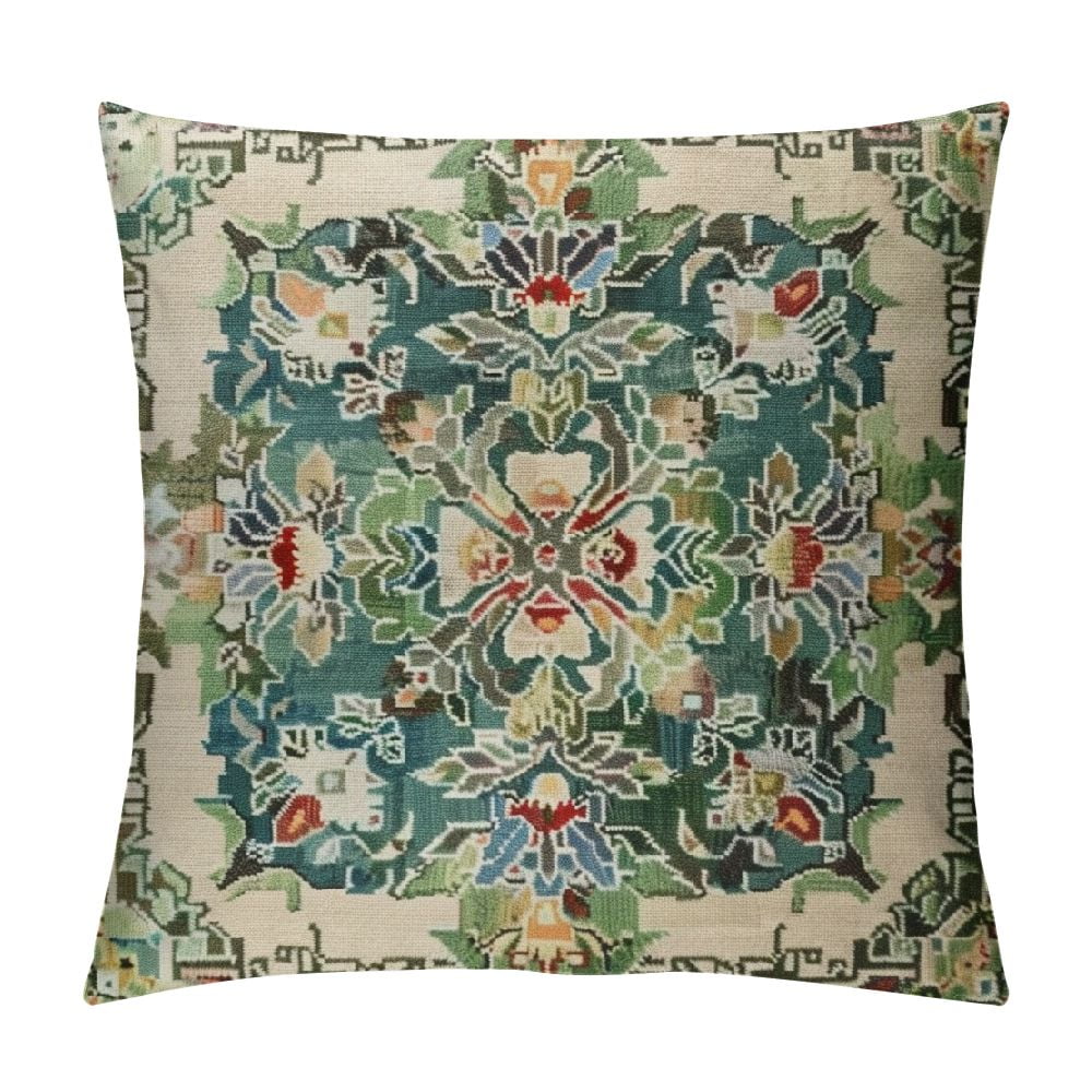 ONETECH Boho Throw Pillow Cover Monaco Rug Persian Carpet Double Sided ...
