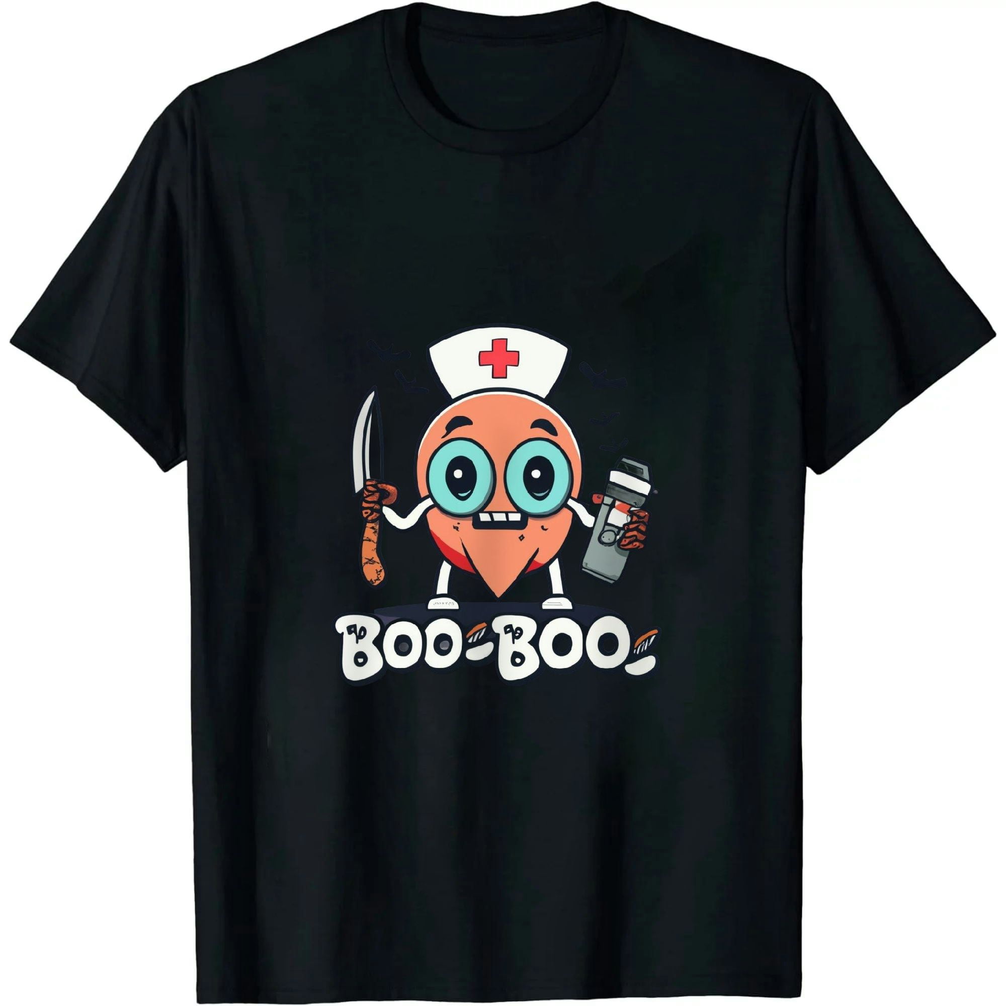 ONETECH Boo Boo Crew Nurse Shirt Funny Ghost Retro Halloween Nurse T ...