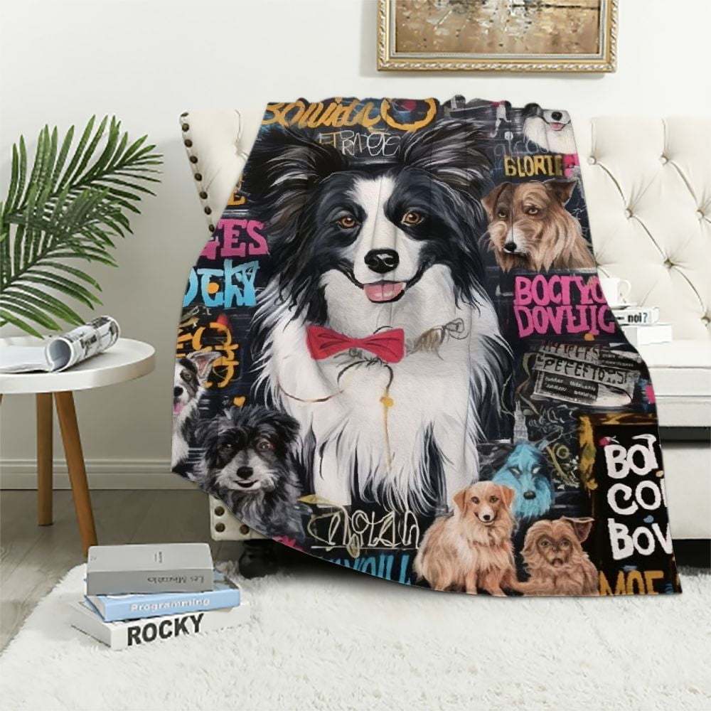 ONETECH Border Collie Gifts, Border Collie Blanket for Border Collie ...