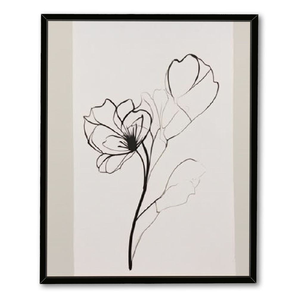 ONETECH Botanical Neutral Minimalist Abstract Wall Art Print,Beige Leaf ...