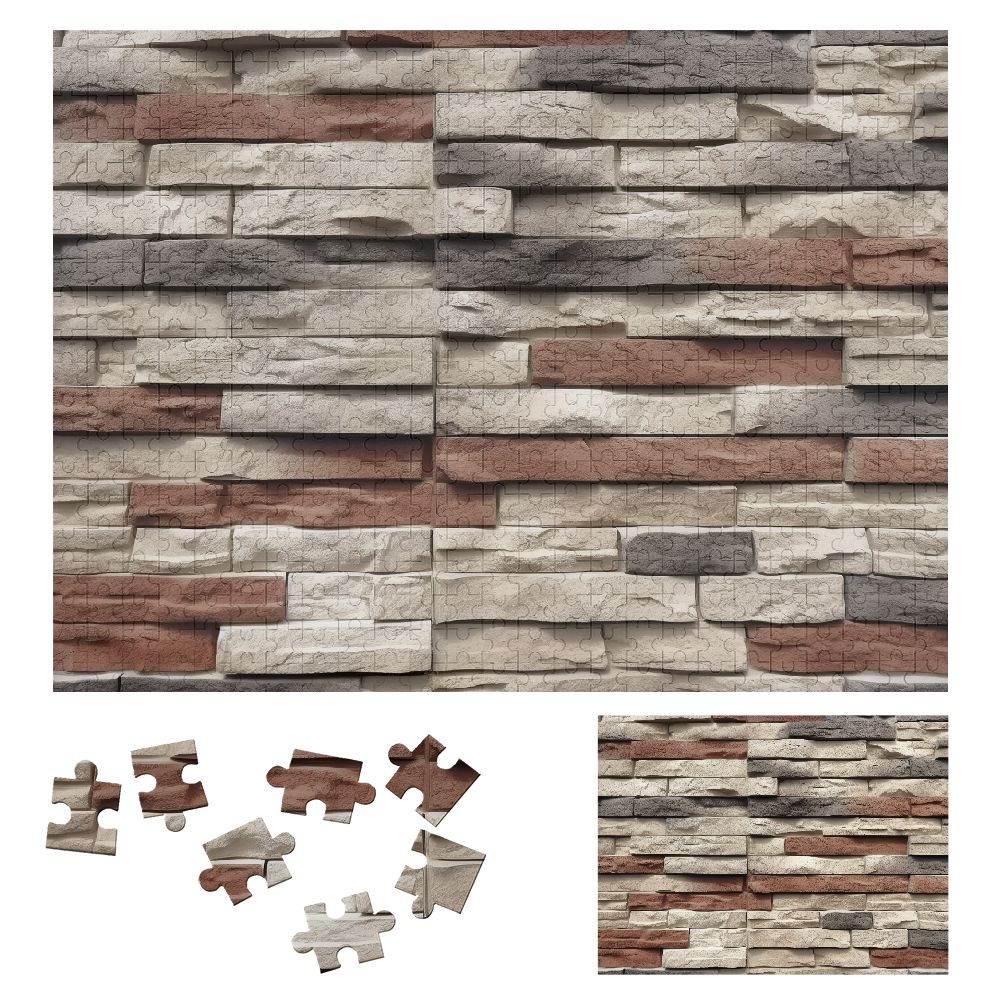 ONETECH Brick Pattern Wooden Jigsaw Puzzle for Adults and Kids ...