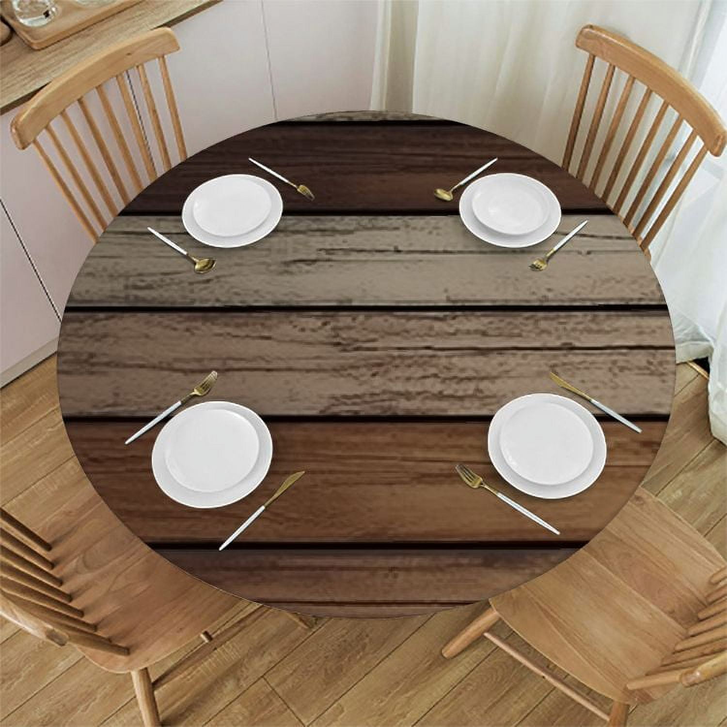 ONETECH Brown Wood Grain Tablecloths Rustic Table Covers for Table ...