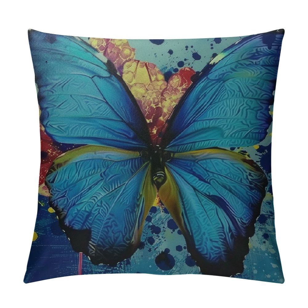 FUMJ Butterfly Decorative Throw Pillow Cover Case Watercolor ...
