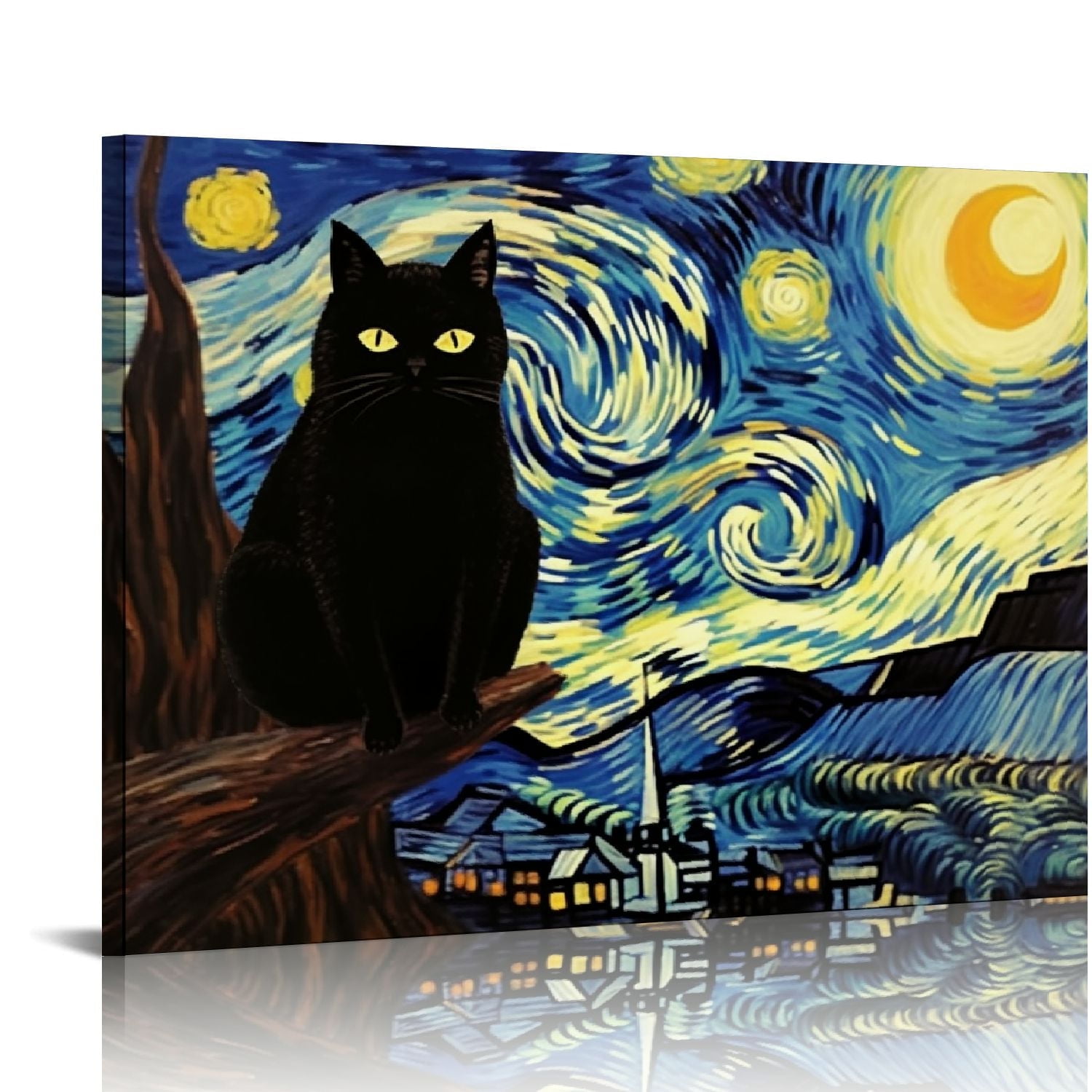 ONETECH CBFOPWHC Funny Black Cat Wall Art for Room Aesthetic, Famous ...