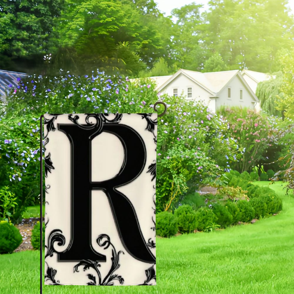 ONETECH Cambridge Monogram Garden Applique Flag, Letter R 12x18in ...