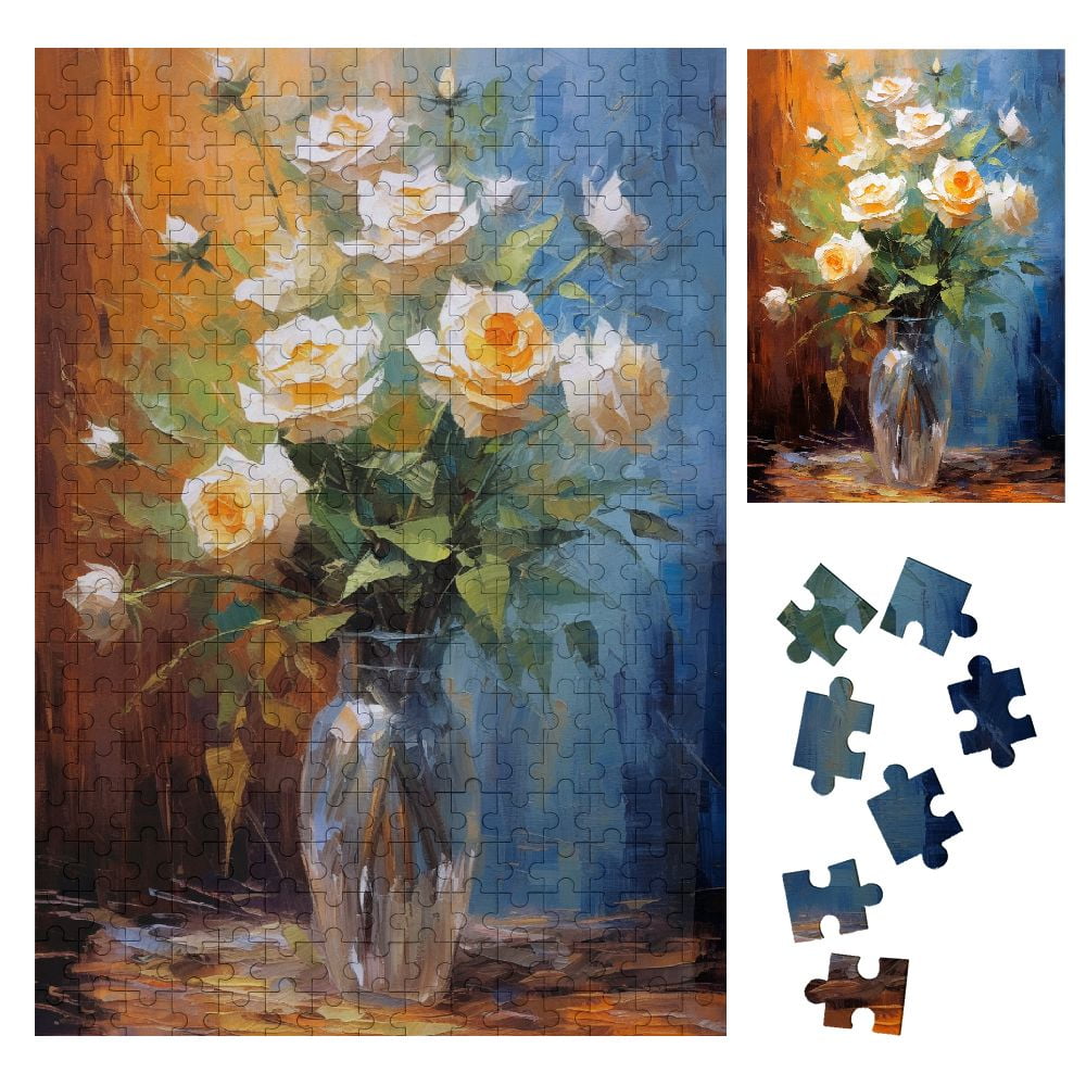 ONETECH Canvas Painting Wooden Jigsaw Puzzle Vertical Challenging ...
