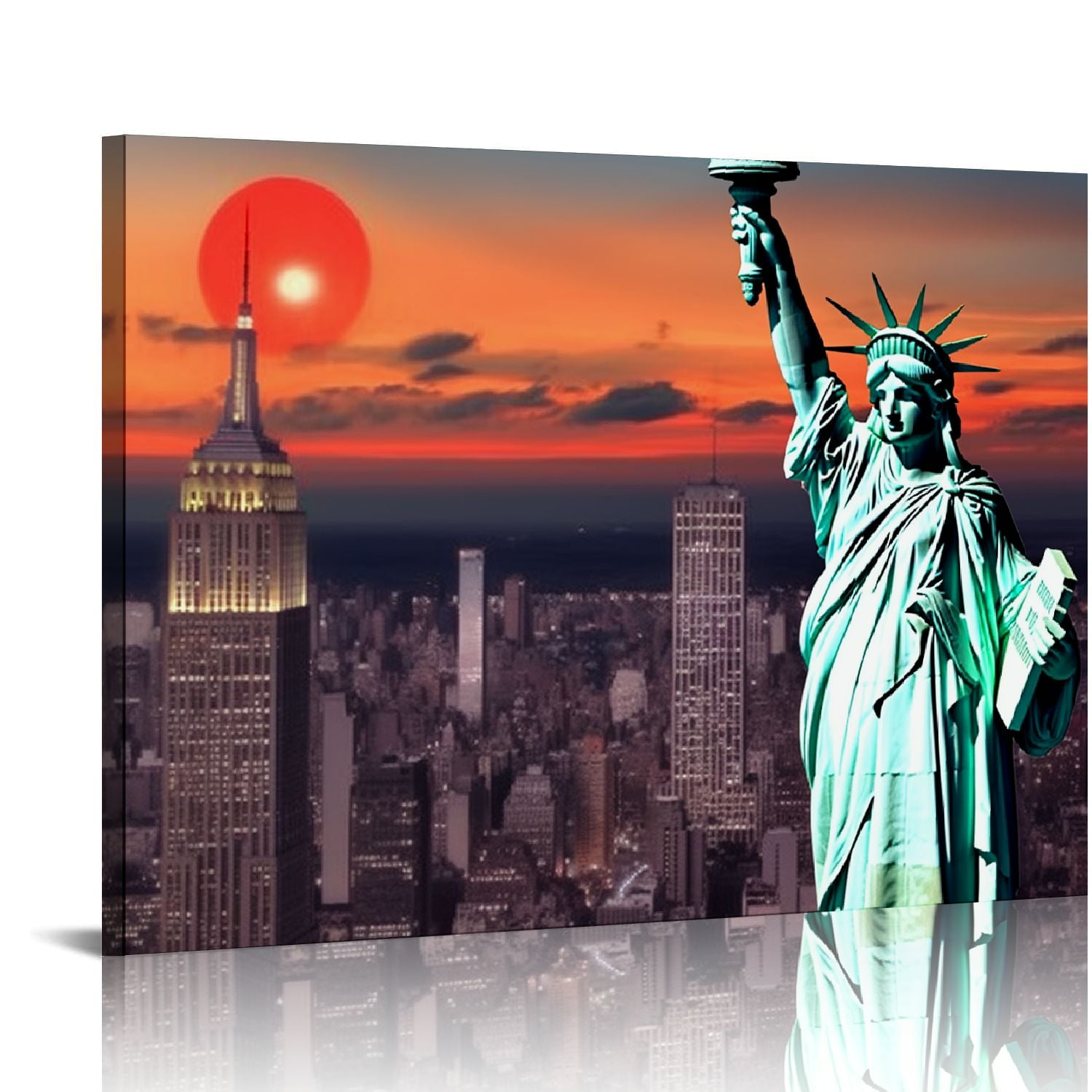 ONETECH Canvas Print Wall Art Pop of Color Statue of Liberty ...