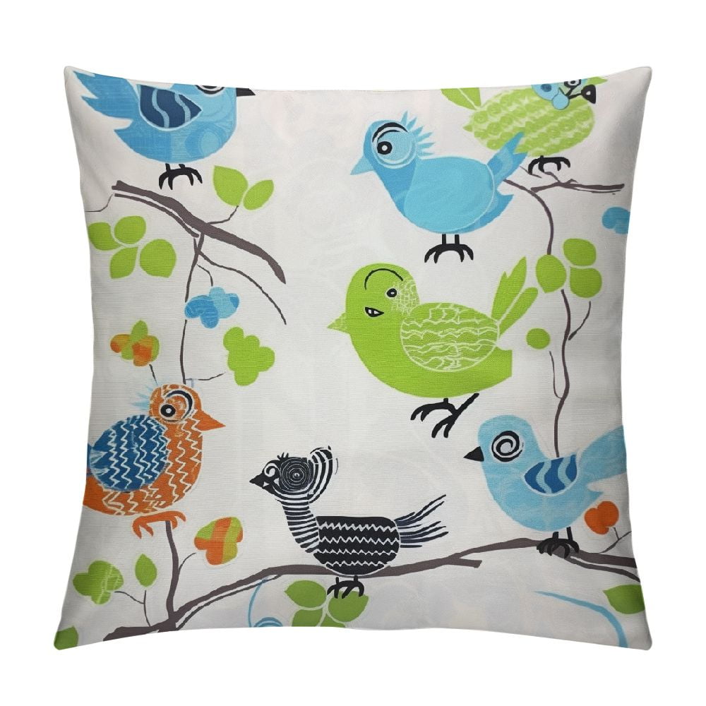 ONETECH Cartoon Throw Pillow Cushion Cover, Happy Animals Playing with ...