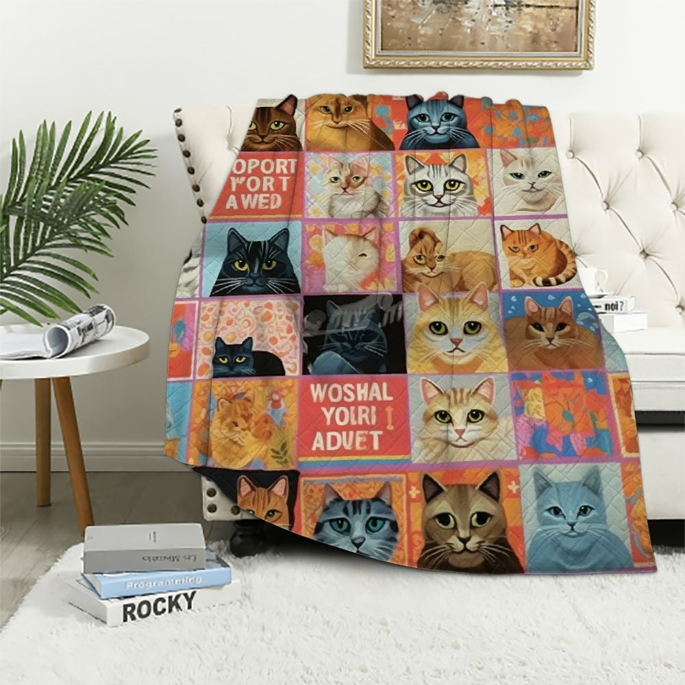 ONETECH Cat Blanket,Cat Blanket Gifts for Cat Lovers,Cat Lover Gifts ...