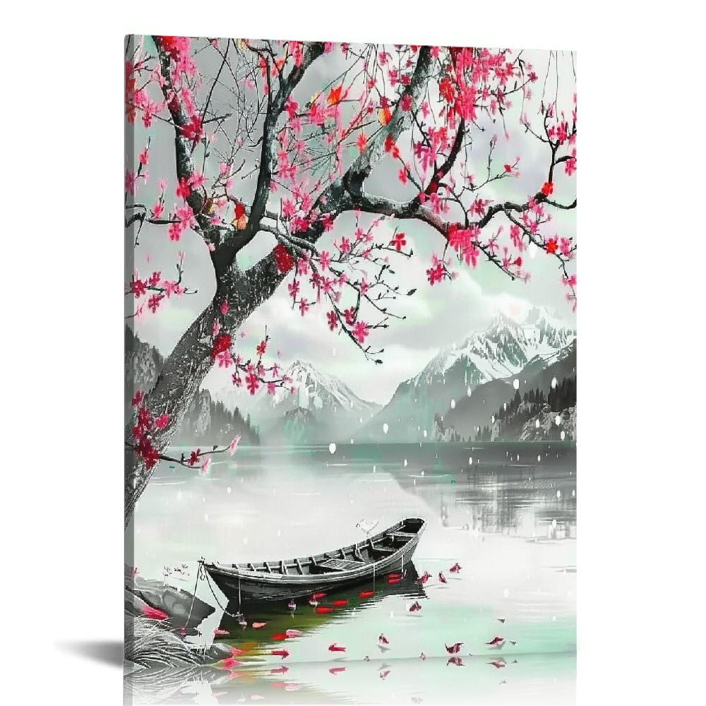 ONETECH Cherry Blossom Decor - Japanese Decor Cherry Blossom Wall Art ...