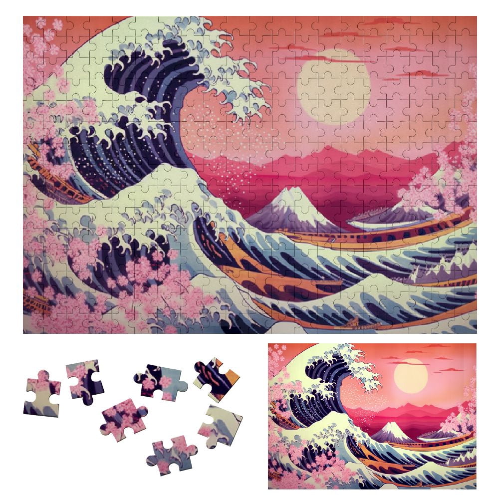 ONETECH Cherry Blossom Tree Wooden Jigsaw Puzzle Leisure Game Toy Gift ...