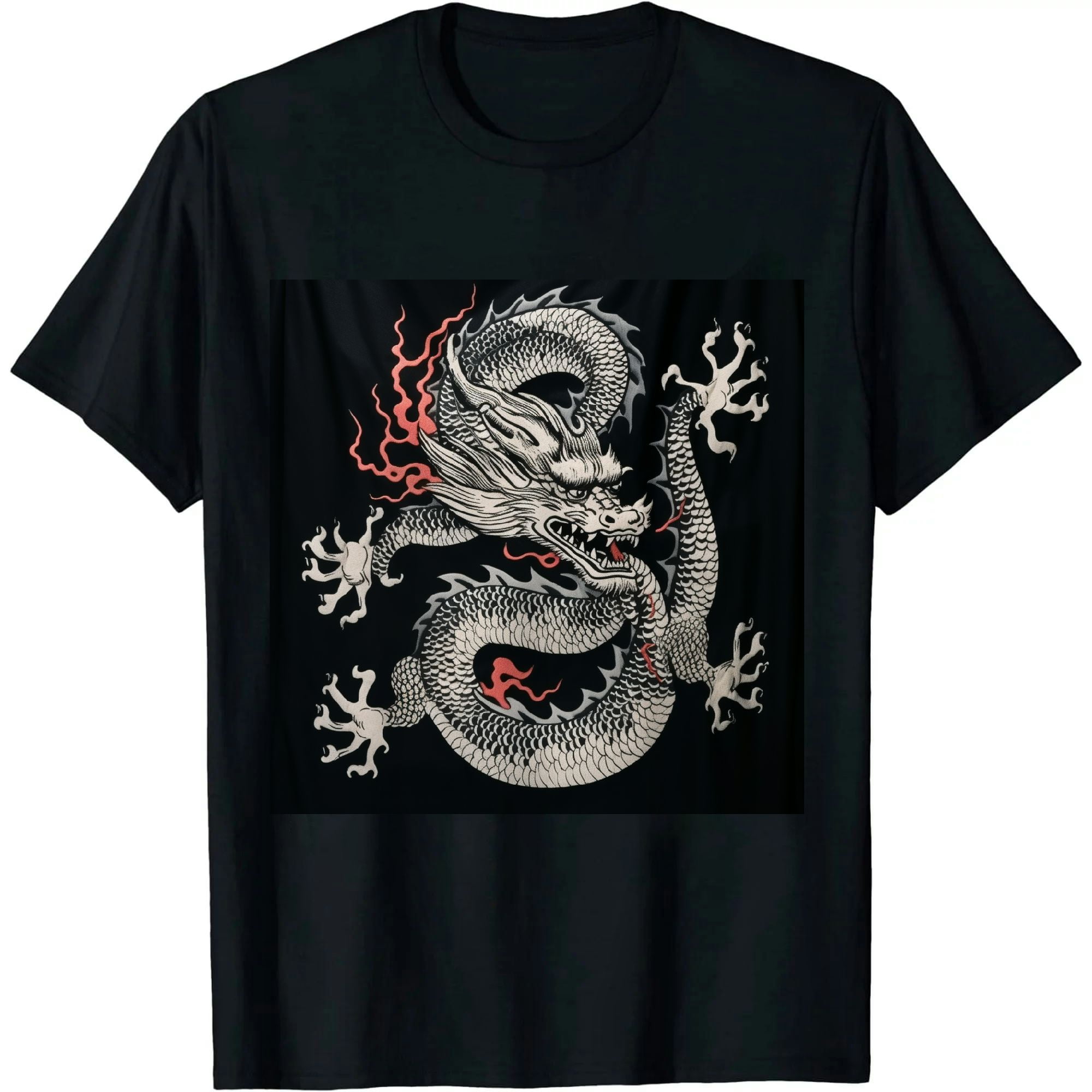ONETECH Chinese Dragon Gift T Shirt, Asian Dragon Art, Dk - Walmart.com