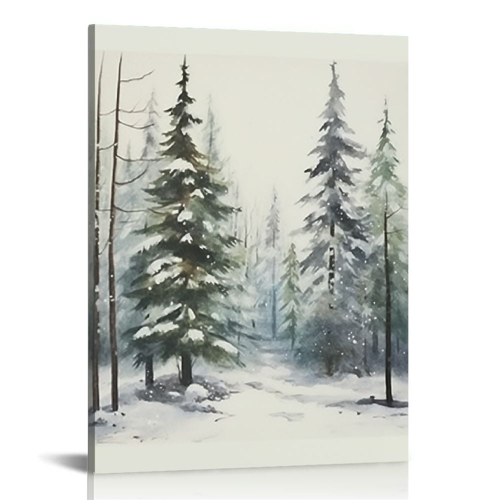 ONETECH Christmas Boho Winter Wall Art Prints, Christmas Tree Snow Wall ...