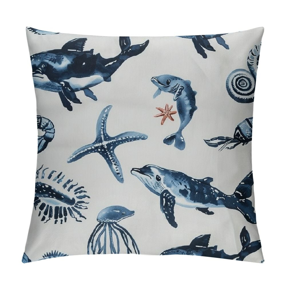 FUMJ Coastal Marine Animal Seashell Starfish Sea Horse Sea Turtle Coral ...