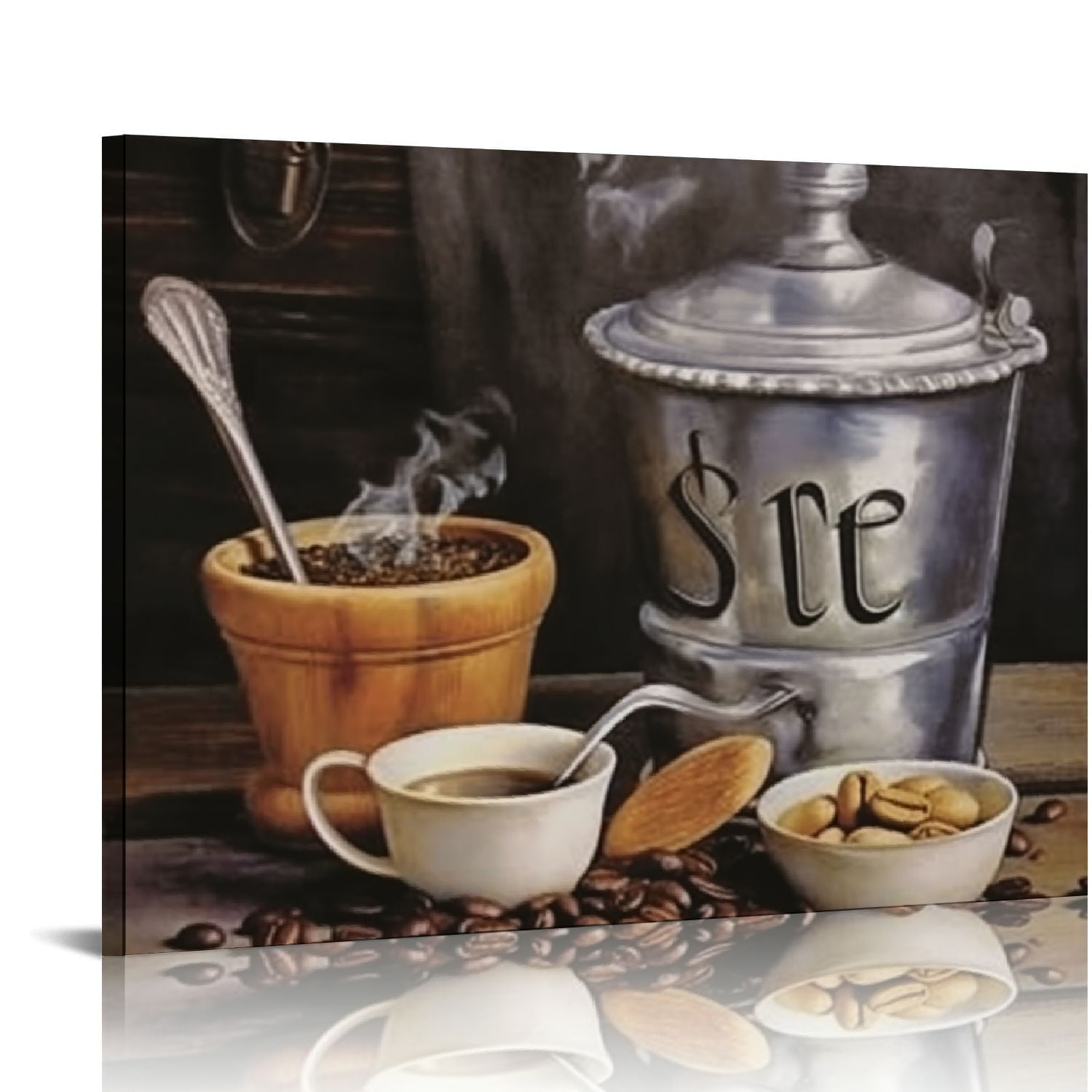 ONETECH Coffee Canvas Wall Art Coffee Theme Pictures Wall Decor Prints ...
