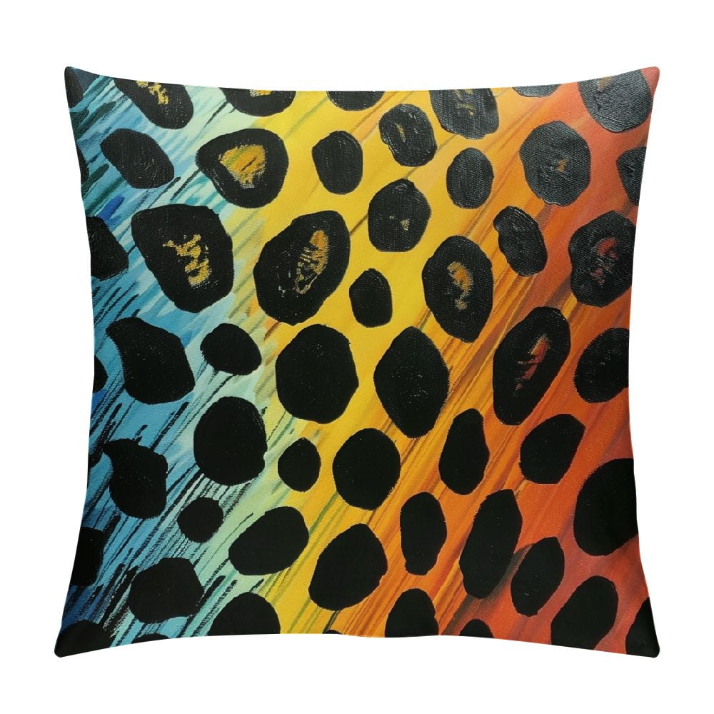 FUMJ Colorful Leopard Print Pillow Cover - Leopard Throw Pillow Covers ...
