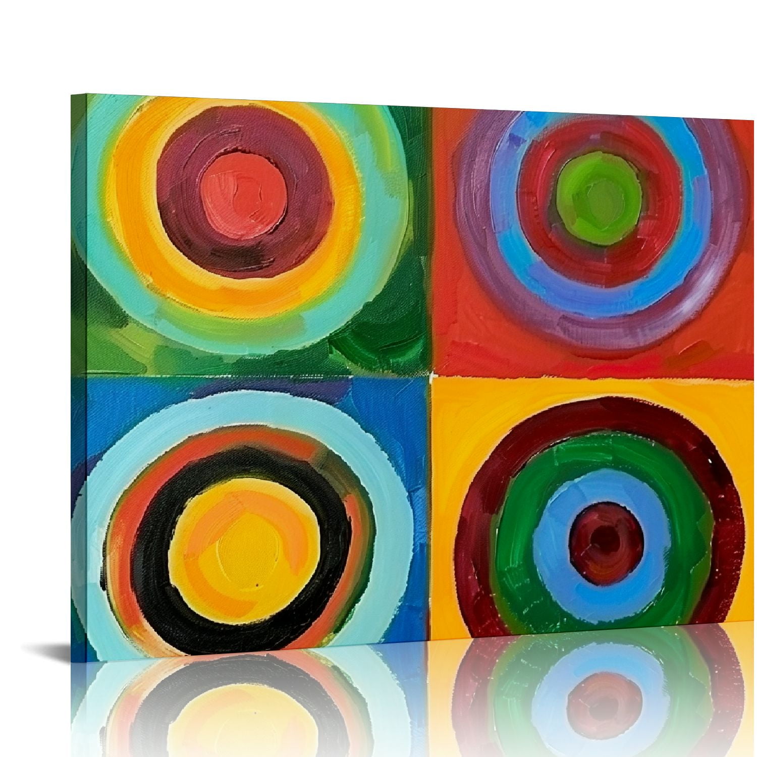 ONETECH Colorful Square Wall Art Abstract Circle Canvas - Walmart.com