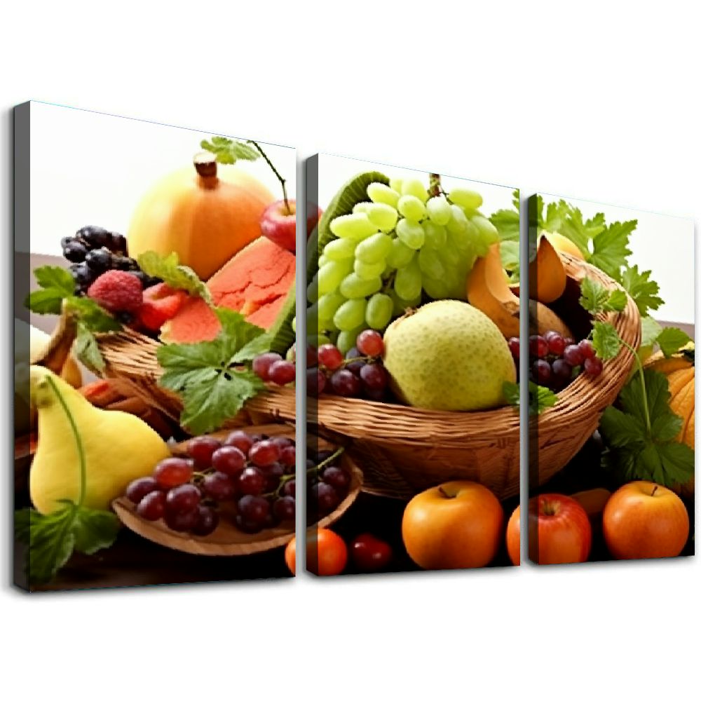 ONETECH Colorful Various Vegetables and Fruit Wall Art Painting The ...