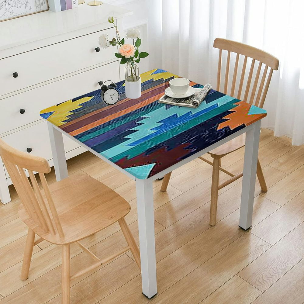 ONETECH Colors Shapes Star Square Fitted Tablecloth 100% Polyester ...