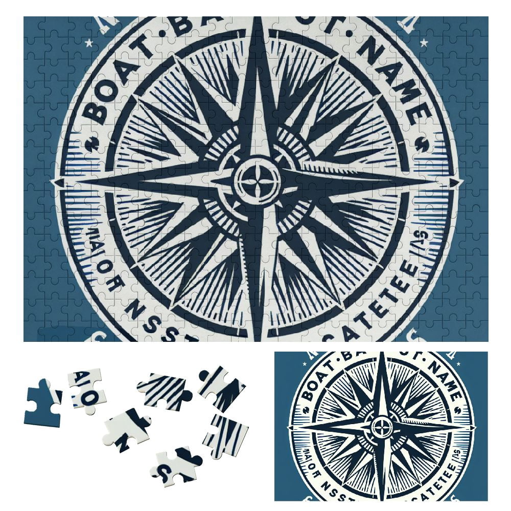 ONETECH Compass Rose Wooden Jigsaw Puzzle for Adults and Kids ...