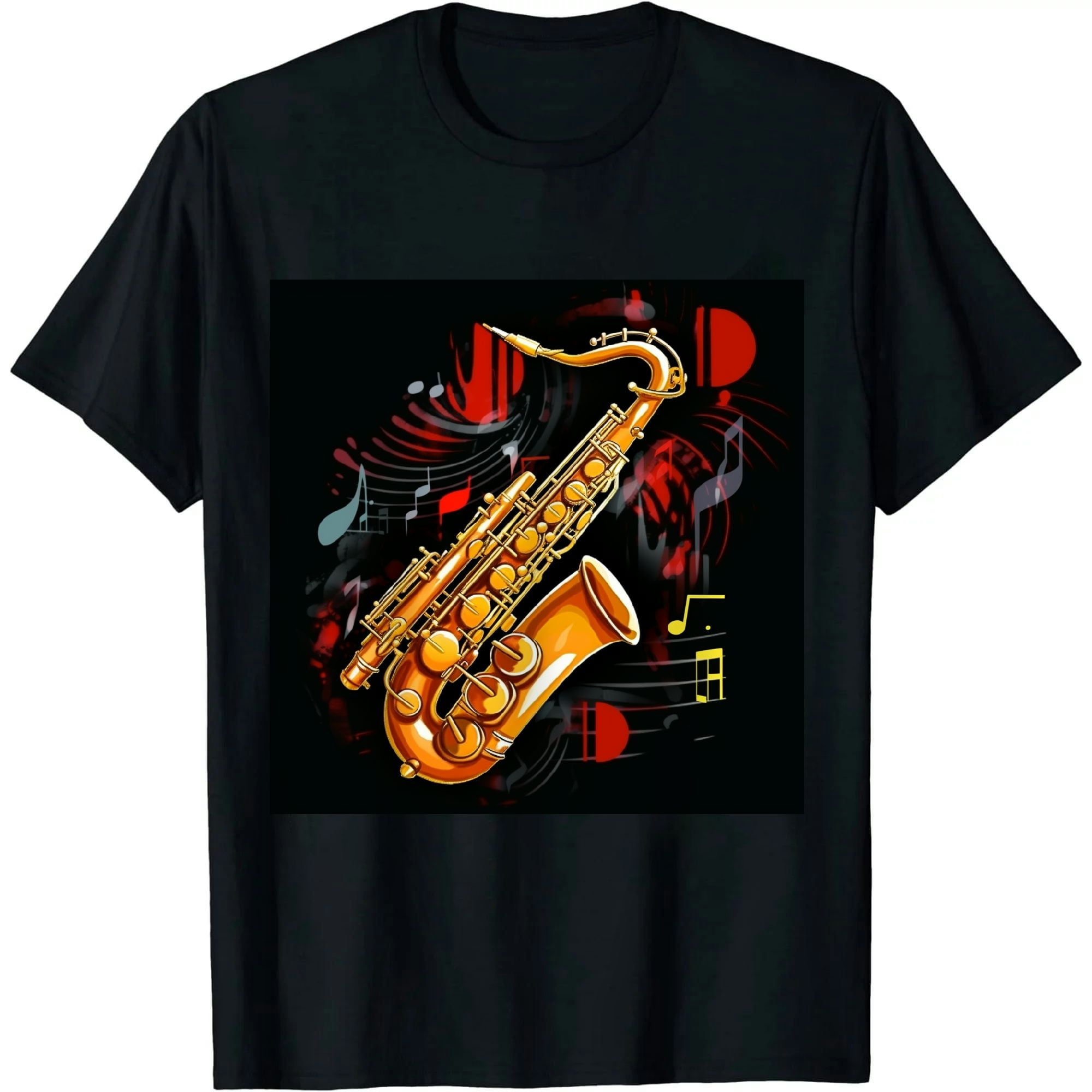 ONETECH Cool Saxophone For Men Women Jazz Music Notes Musician Sax T ...