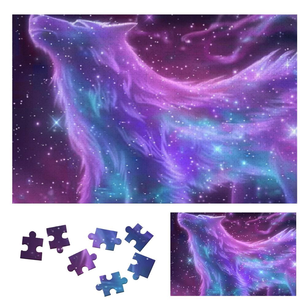 ONETECH Cosmic Dog Wooden Jigsaw Puzzle Challenging Difficult Wood ...