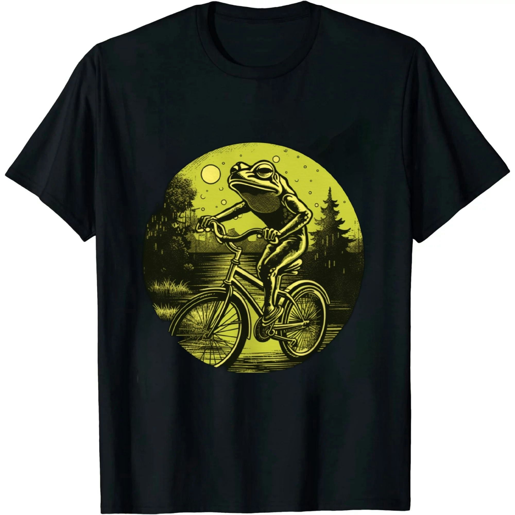 ONETECH Cottagecore Frog Riding Bicycle, Bicycle Frog Lover T-Shirt ...