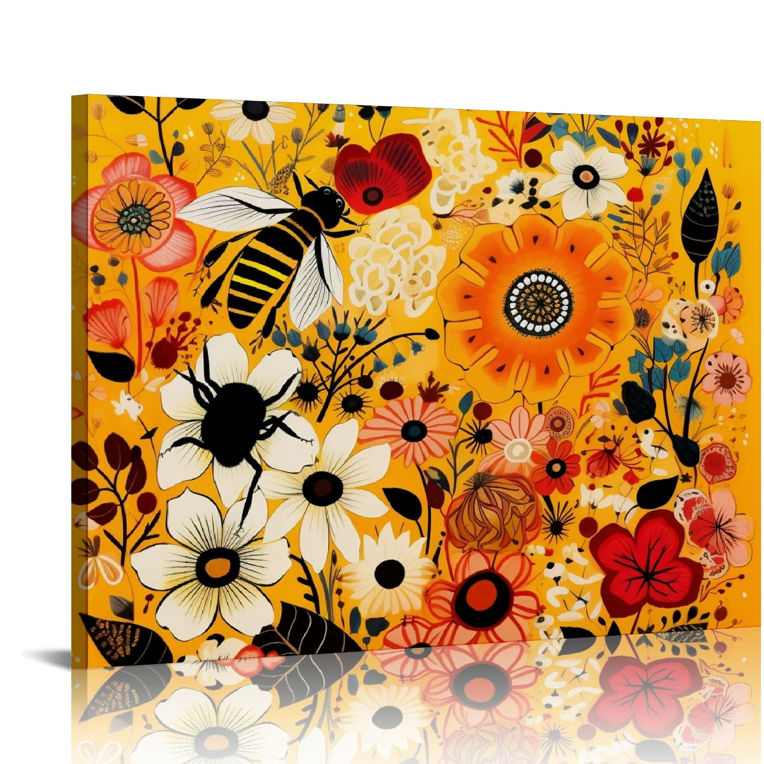 ONETECH Country Farmhouse Spring Flowers Canvas Print Wall Art Decor ...