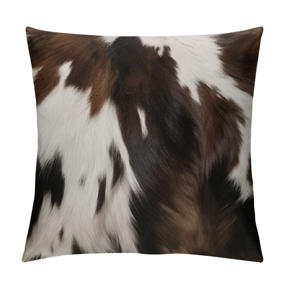 ONETECH Cow Print Pillows Covers Cowhide Pillow Covers Decorative ...