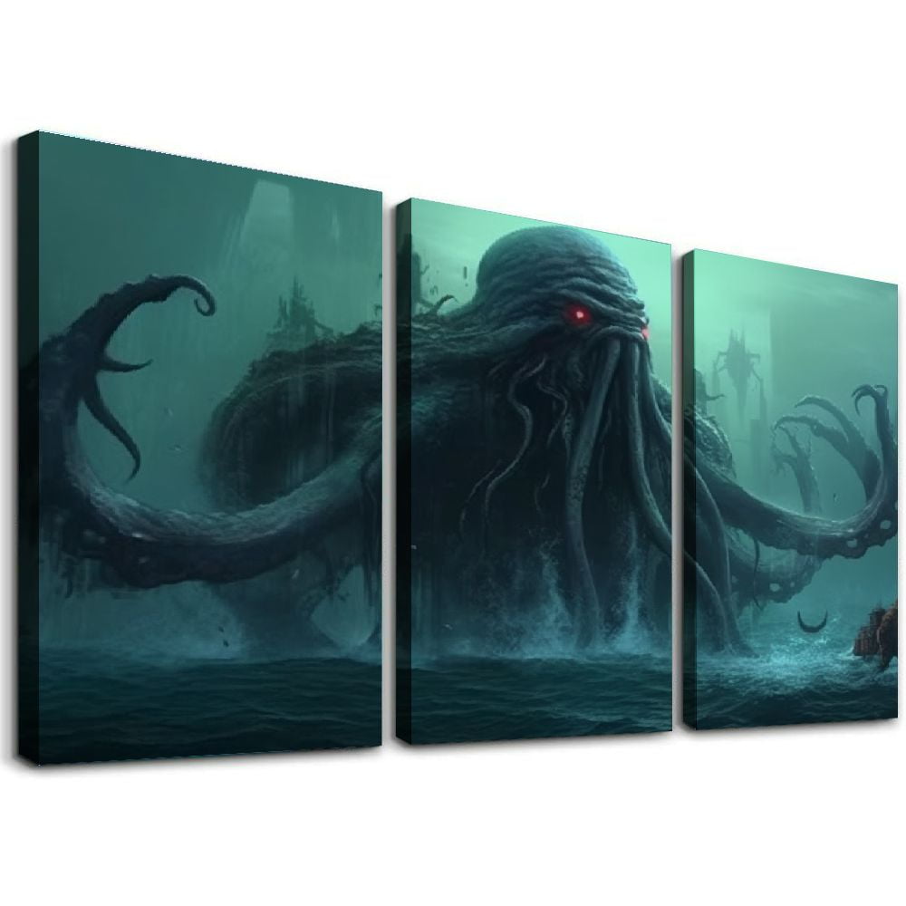 ONETECH Cthulhu Giant Poster Decorative Painting Canvas Wall Art Living ...