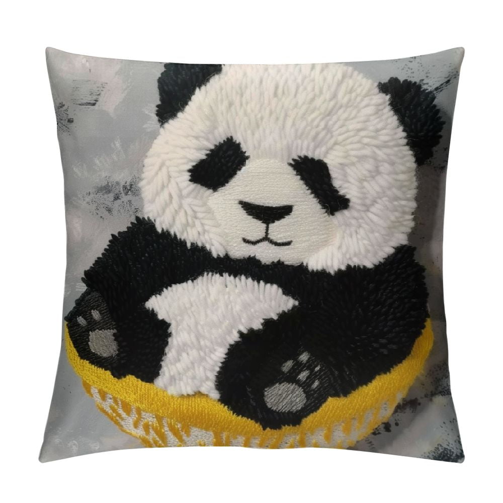 FUMJ Cute Cartoon Panda Decorative Throw Pillow Cover Soft Cushion ...