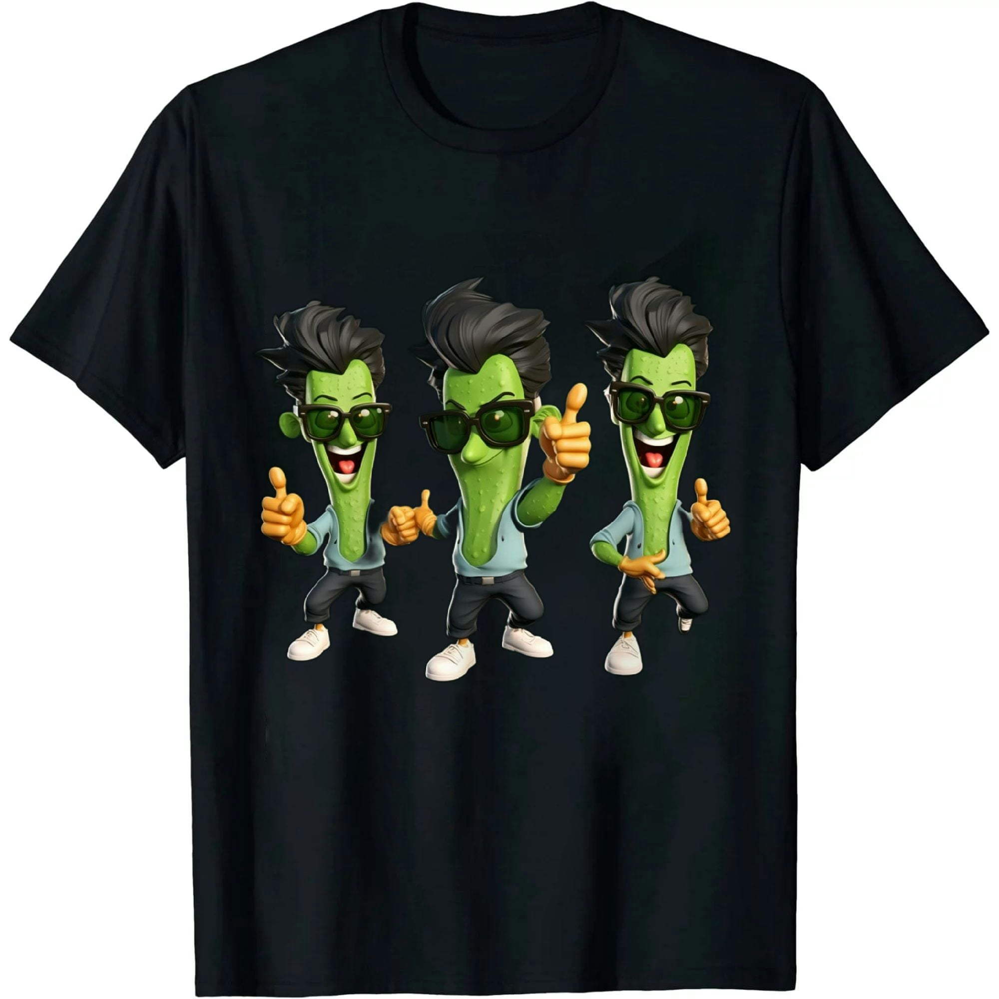 ONETECH Dabbing Cucumber Pickle Dancing Wearing Sunglasses Dab Dance T ...