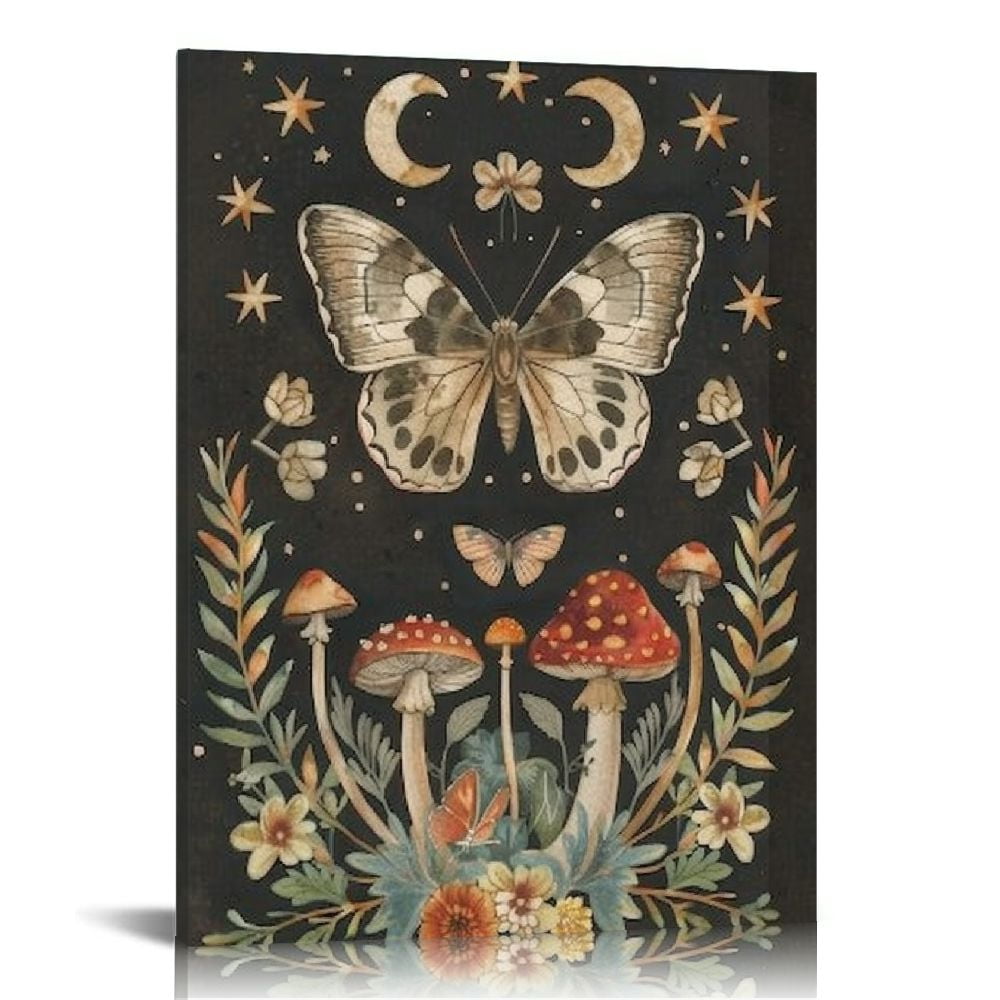 ONETECH Decor Mushroom Signs, Retro Hippie Room Decor, Stay Wild Moon ...