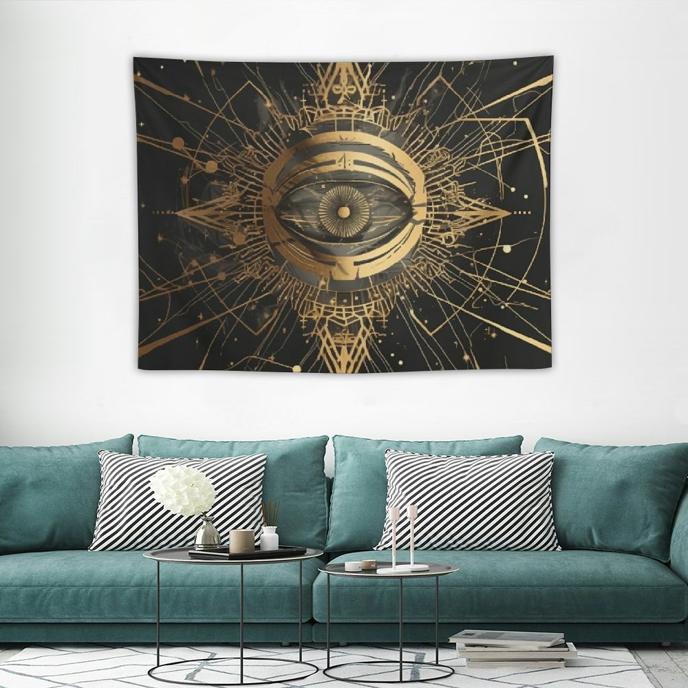 ONETECH Decor Tapestry with Gold Occult Mystic Signs Symbols Wall ...