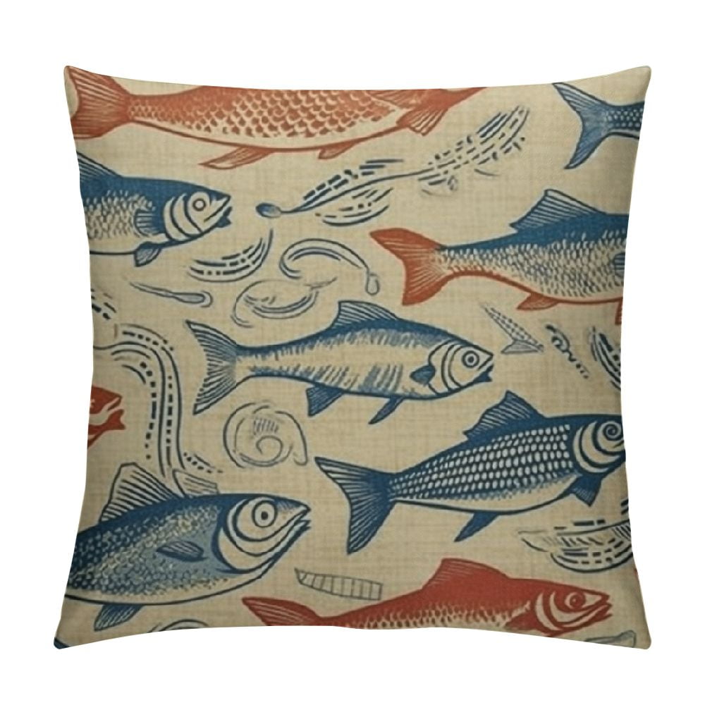 ONETECH Decorative Throw Pillow Covers for Couch Pattern Ink Painting ...