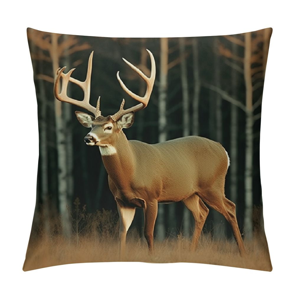 ONETECH Deer Grass Hunting Rustic Farmhouse Decorative Throw Pillow ...