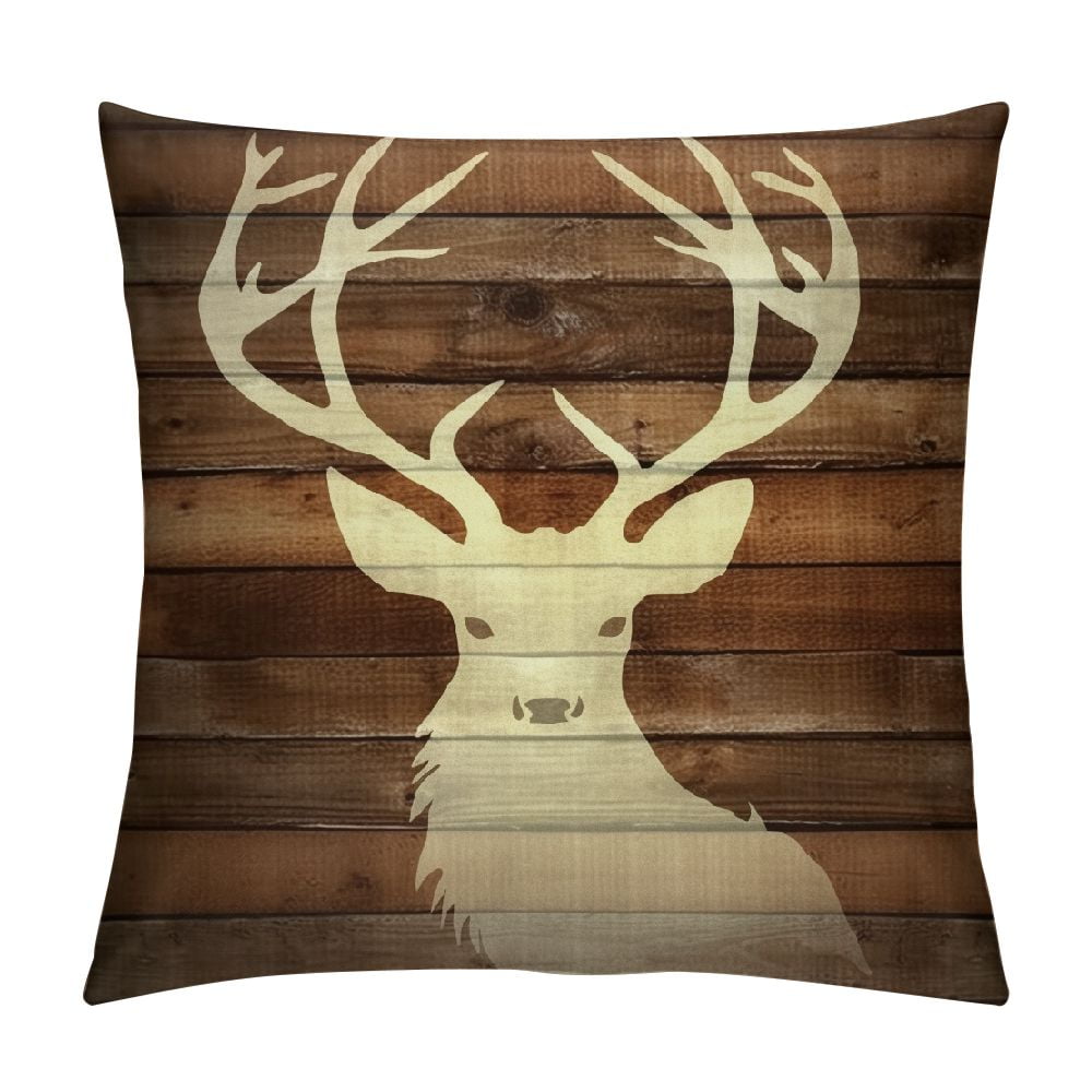 FUMJ Deer Pillow Covers ,Rustic Cabin Decor Throw Pillows,Log Cabin ...