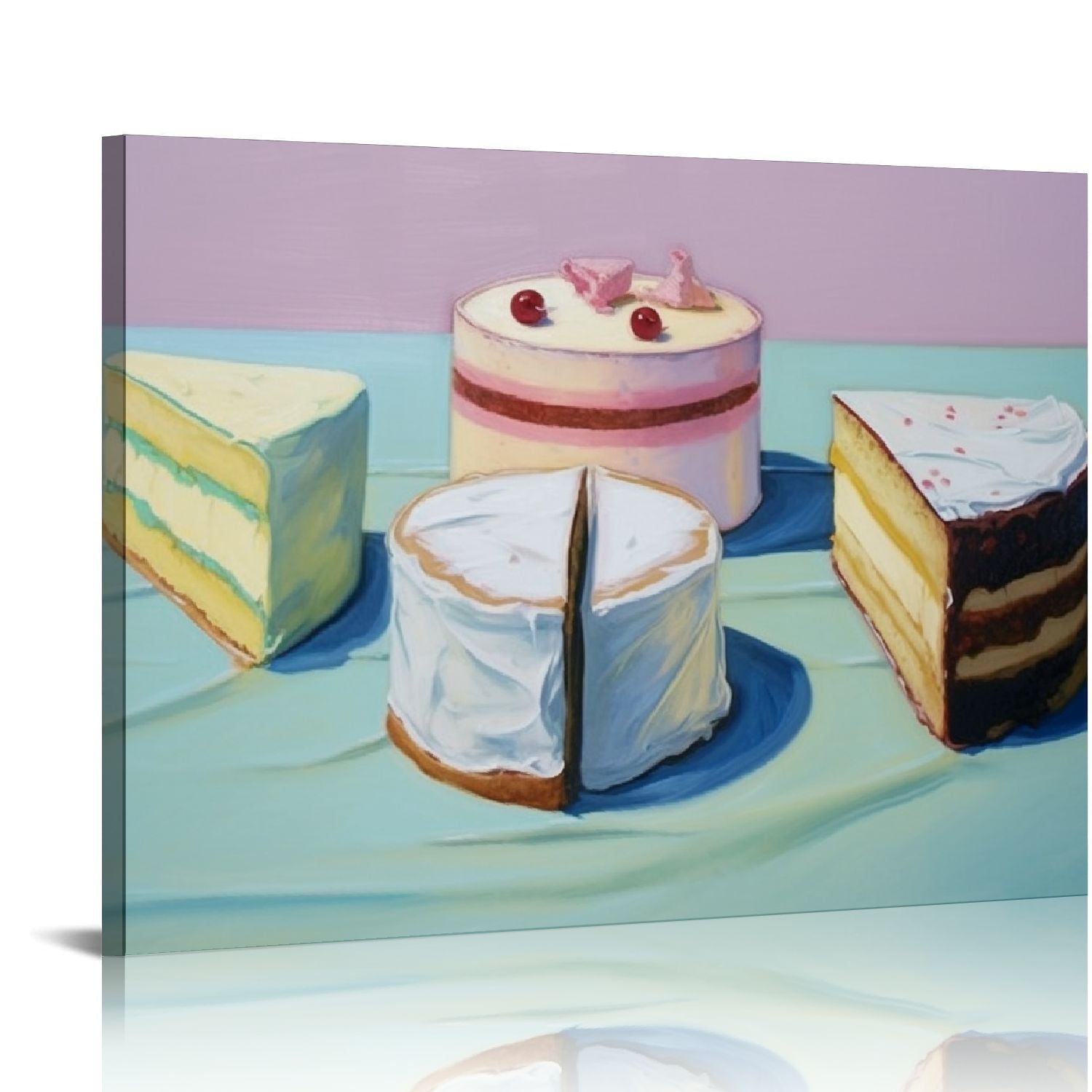 ONETECH Derkymo Food Canvas Wall Art Delicious Italian Pizza Served on ...