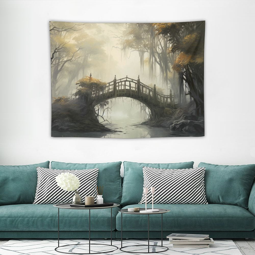 ONETECH Designart ' Maple Tree Canopy Bridge' Photography Tapestry ...