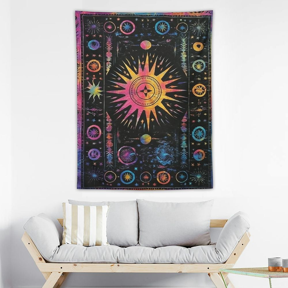 ONETECH Dimond Burning Sun Moon Stars Psychedelic Tie Dye Mandala ...