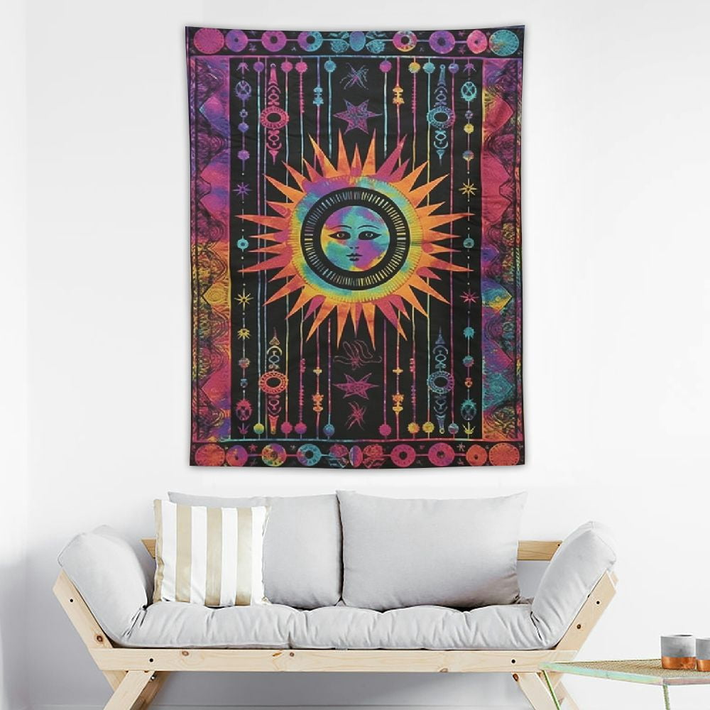 ONETECH Dimond Burning Sun Moon Stars Psychedelic Tie Dye Mandala ...