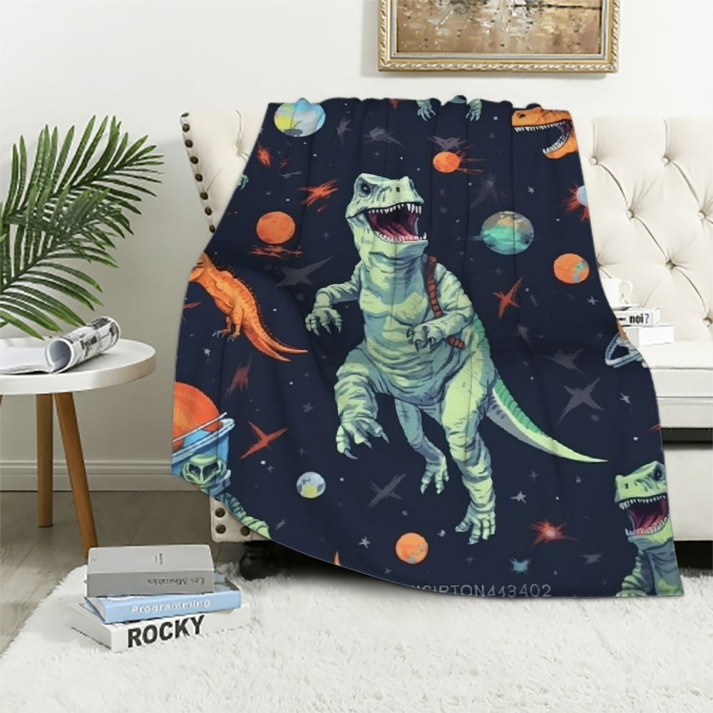 FUMJ Dinosaur Blanket for Boys Kids Space Throw Blankets Super Soft and ...