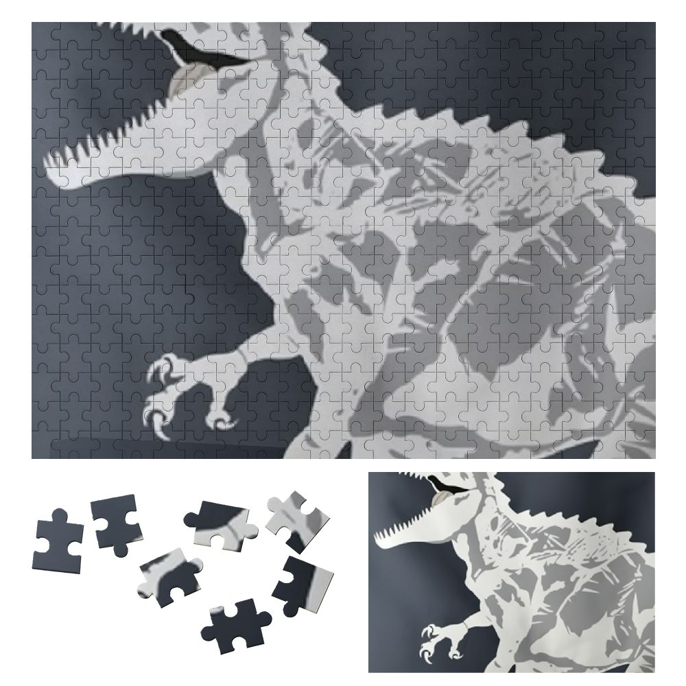 ONETECH Dinosaur Silhouette Intricate Detail Wood Puzzle Challenging ...