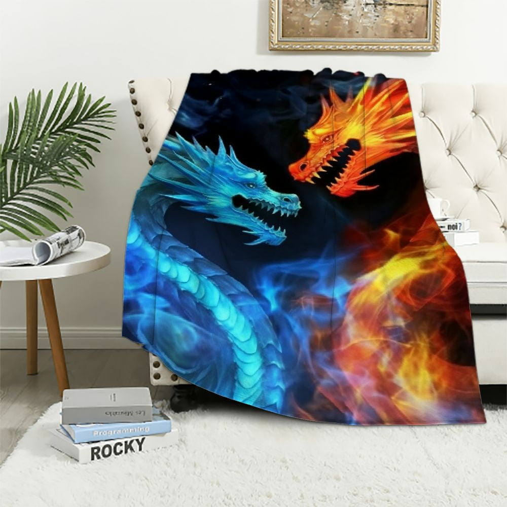 ONETECH Dragon Blanket Throw Dragons Gifts for Boys Girls Thoughtful ...