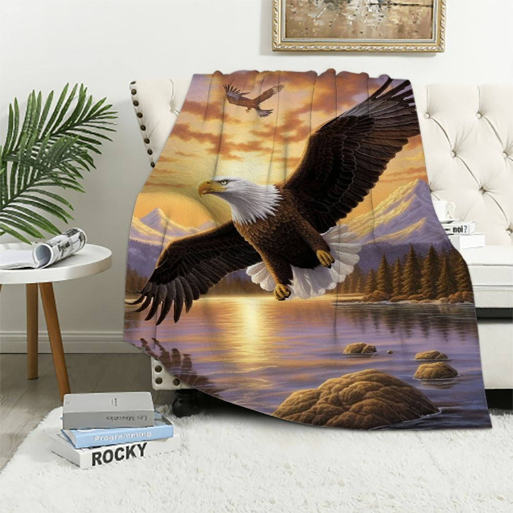 ONETECH Eagle Blanket for Bed, Queen Size Flying Eagle Throw Blanket ...