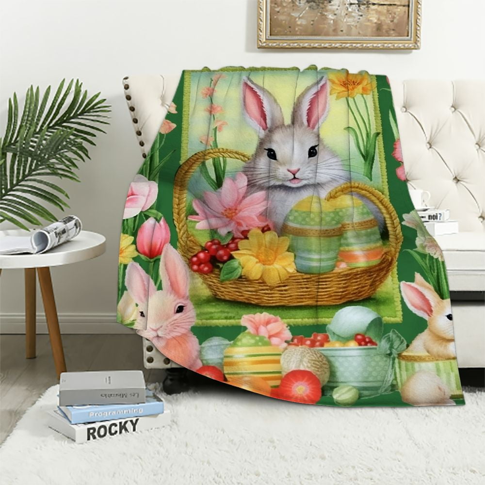 ONETECH Easter Blanket Throw,Easter Gifts for Kids,Spring Easter Gifts ...